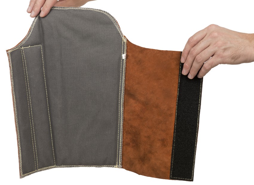 Weldas Lava Brown™ heavy duty arm guard (piece) - MigAnglia Welding ...