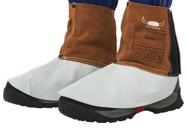 Weldas Lava Brown™ split cowleather welding spats (pair) - MigAnglia ...